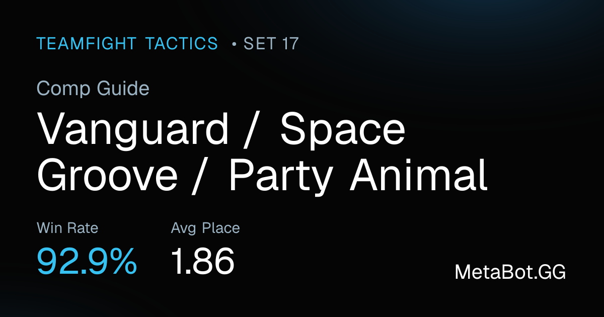 TFT Space Groove / Vanguard / Sniper / Bastion Similar Comps - Set 17