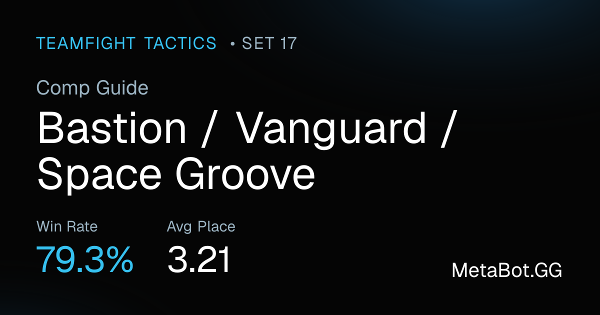 TFT Space Groove / Bastion / Vanguard Comp - Set 17 (79.3% WR)